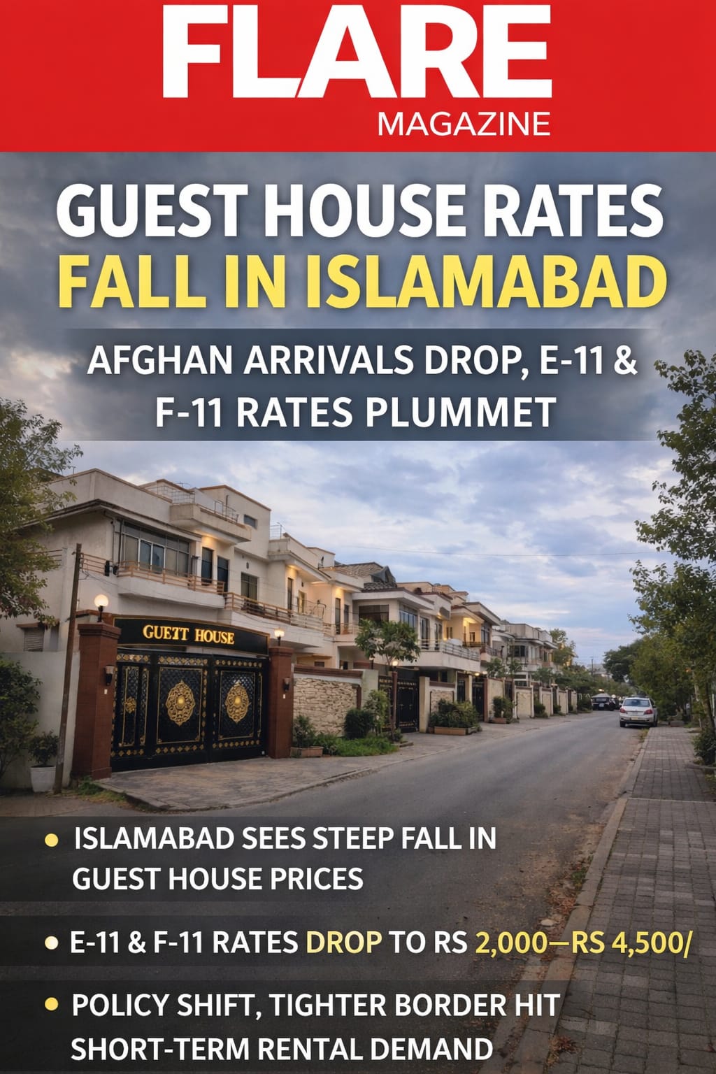 Guest house rates fall in Islamabad’s upscale sectors amid drop in ...